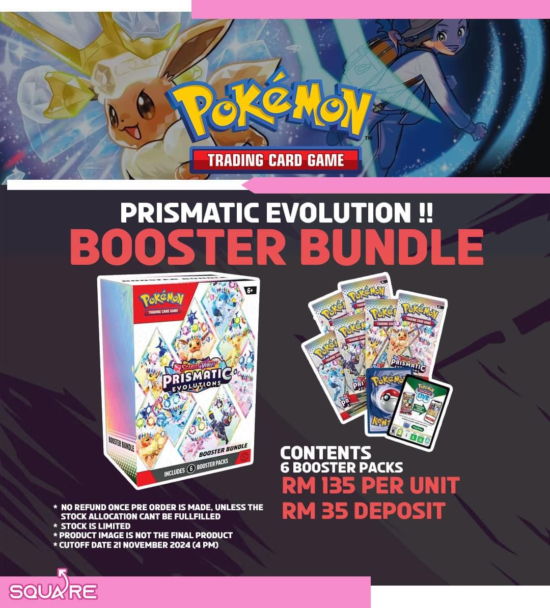 Pokemon SV8.5 Prismatic Evolutions Booster Bundle – Square Corner