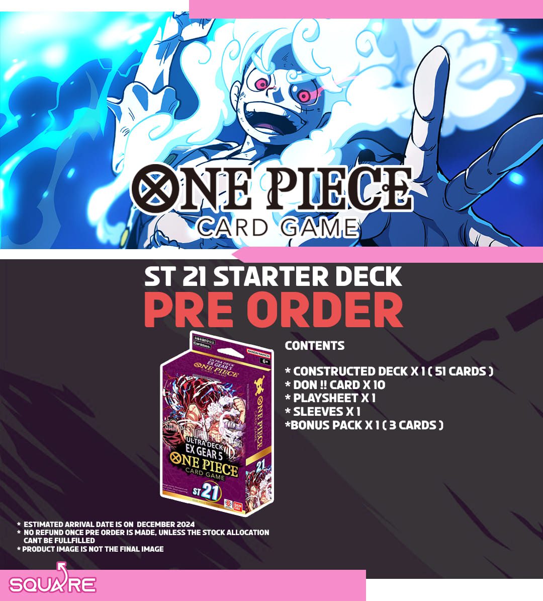 One Piece Card Game – EX Gear 5 Starter Deck [ST-21] (Japanese) – Square Corner